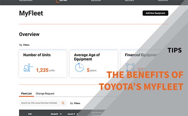Benefits of MyFleet - Toyota Lift Northwest